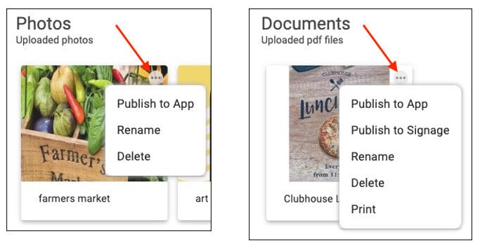 How to upload and manage documents and photos