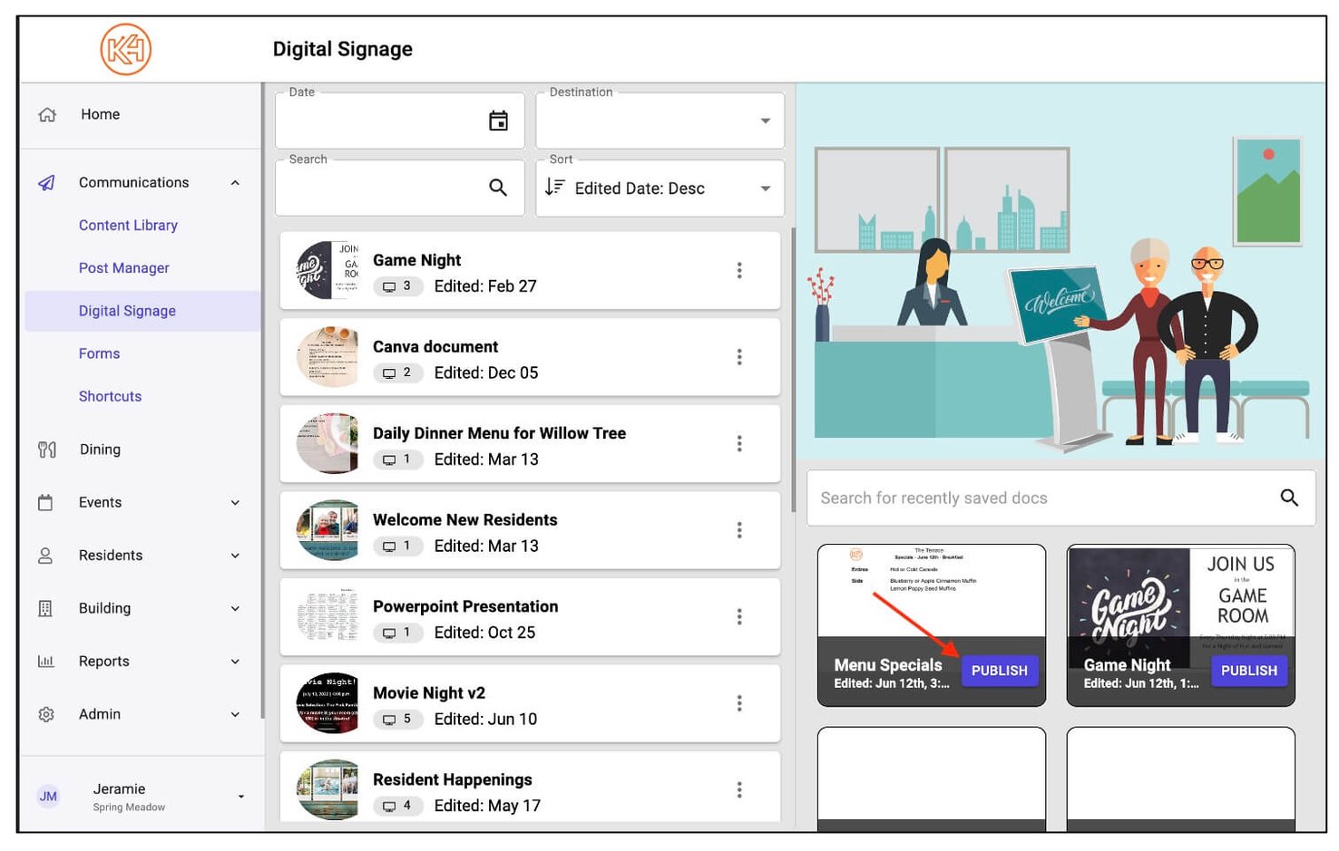 How to manage and post content to Digital Signage and/or Direct ...