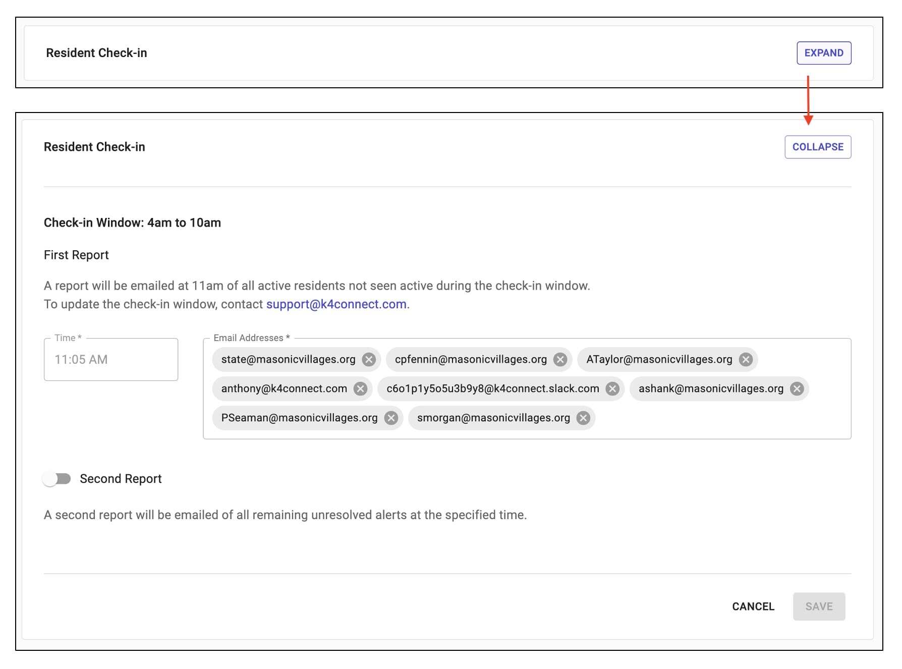 How to manage Resident Check-in settings